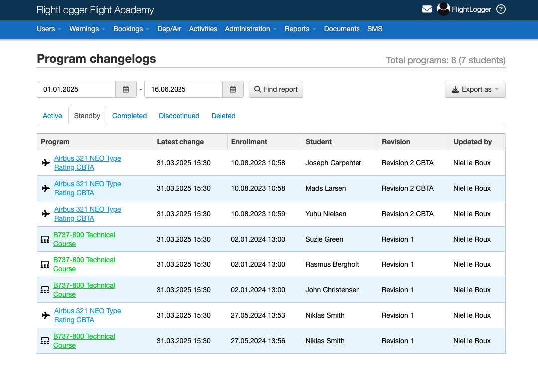 Software update 18/06/2025: Oil Registration, New Permissions & Program Changelog